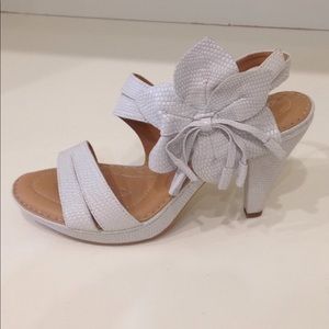 Born | Shoes | Born Crown White Stamped Leather High Heel Sandal | Poshmark